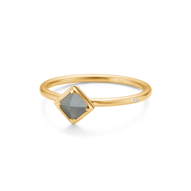 Rå Pointy Diamond Ring Turned - 18kt Yellow Gold – Ro Copenhagen
